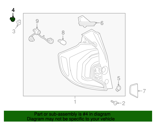 2017-2020 GM Tail Lamp Assembly Retainer 23275794 | GMPartsDirect.com