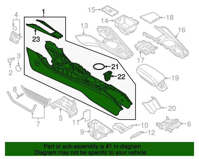 8S1-863-241-E-6PS - Center Console 2016-2023 Audi | AutoNation Parts