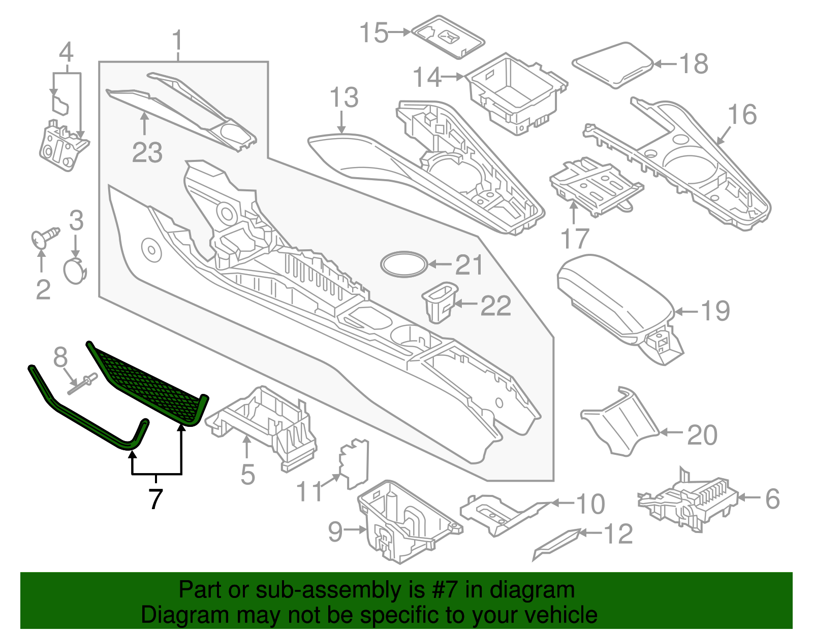 2016-2018 Audi Map Pocket 8S1-861-690-6PS | Audi OEM Parts Guy