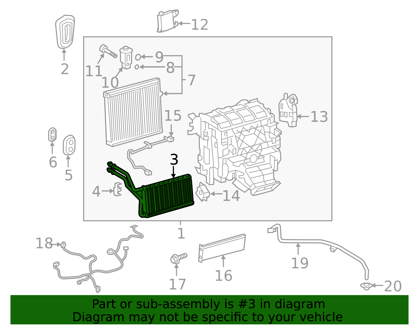 2018-2025 Toyota 2018-2024 Toyota - Heater Core 87107-06100 | Sparks Parts