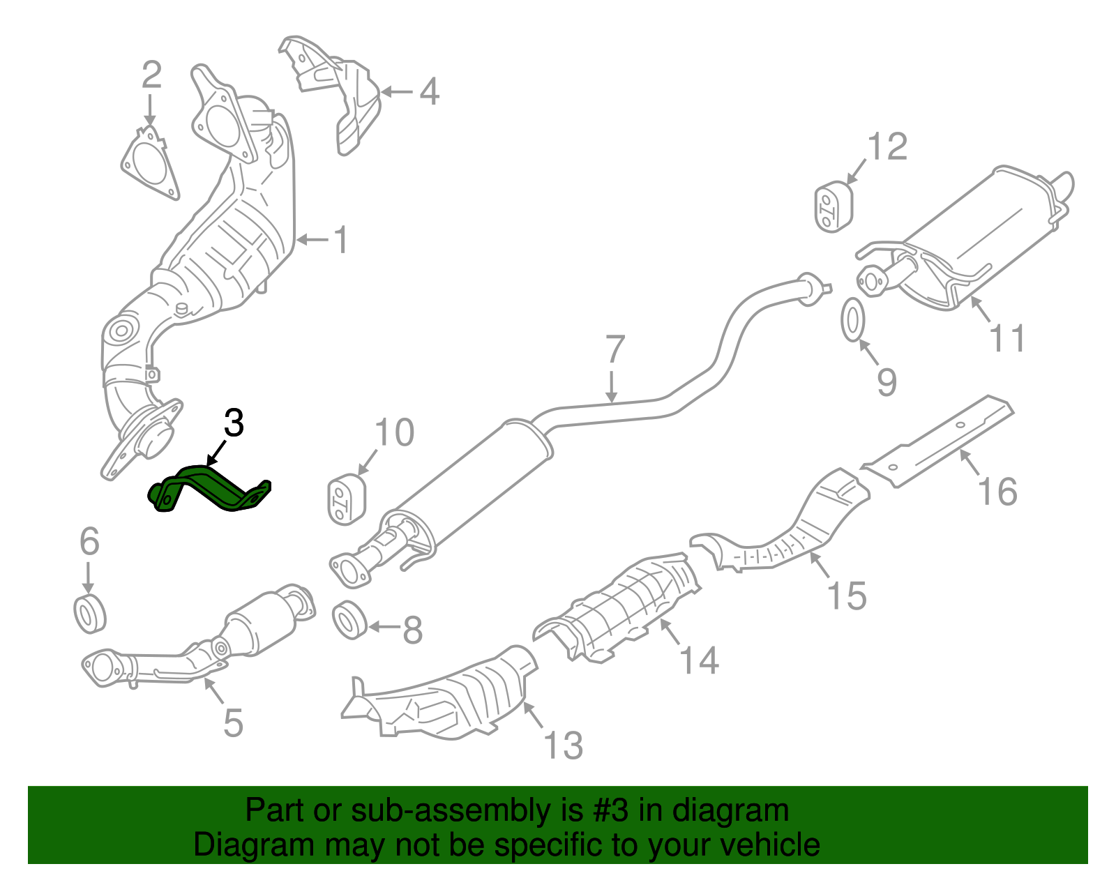2011-2019 Nissan Catalytic Converter Stay 20817-1KC0A | Nissan ...