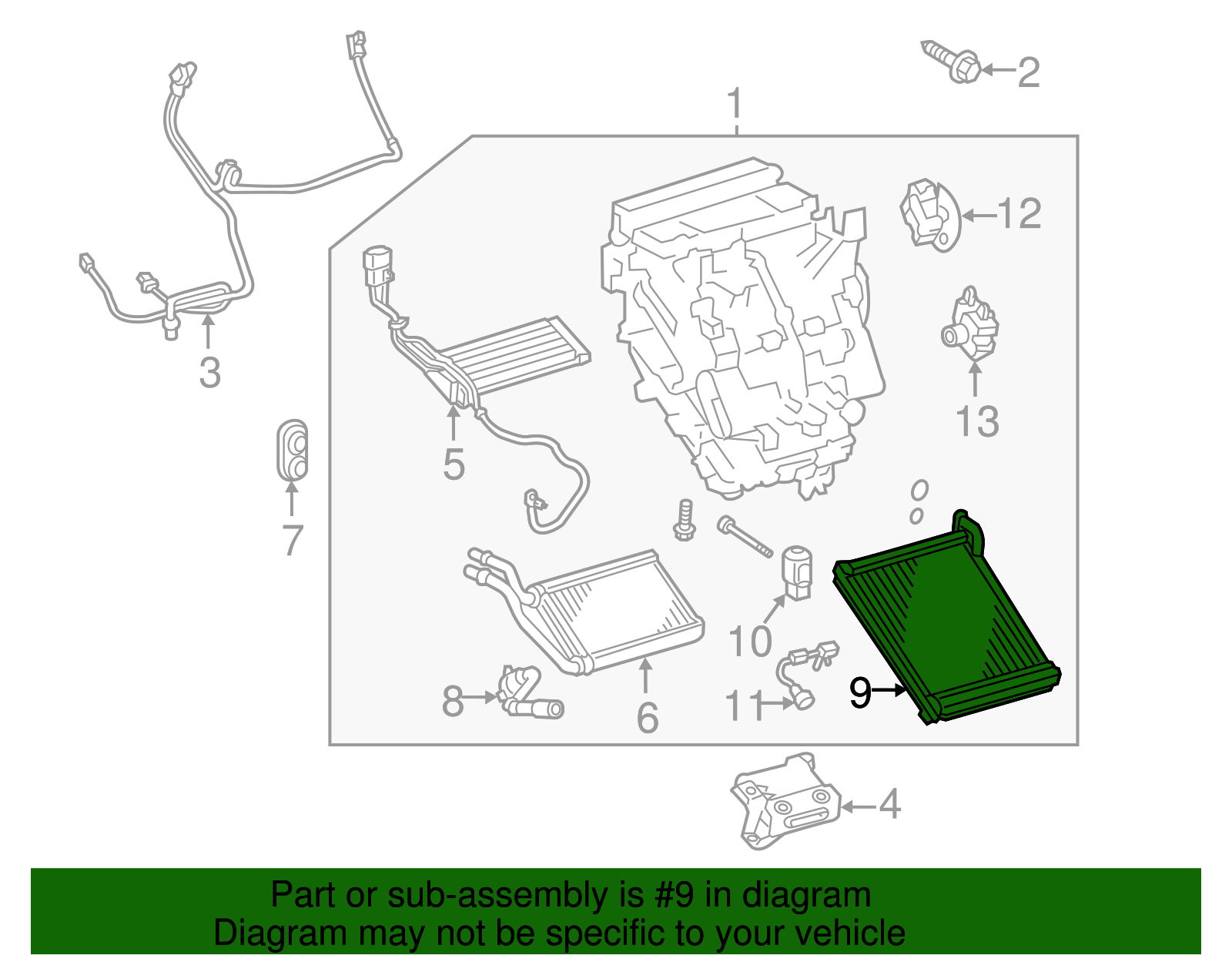 2012-2019 Toyota Prius C Evaporator Core 88501-52120 | Toyota Parts Center
