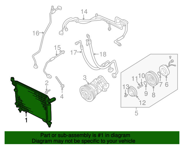 2000-2002 Mazda MPV A/C Condenser LC70-61-480C | RealMazdaParts.com