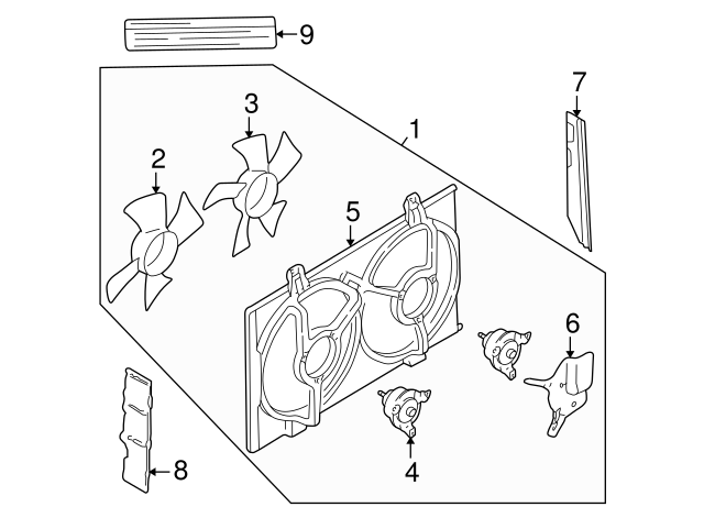 2000-2001 Nissan Maxima Fan Assembly B1481-5U002 | TascaParts.com