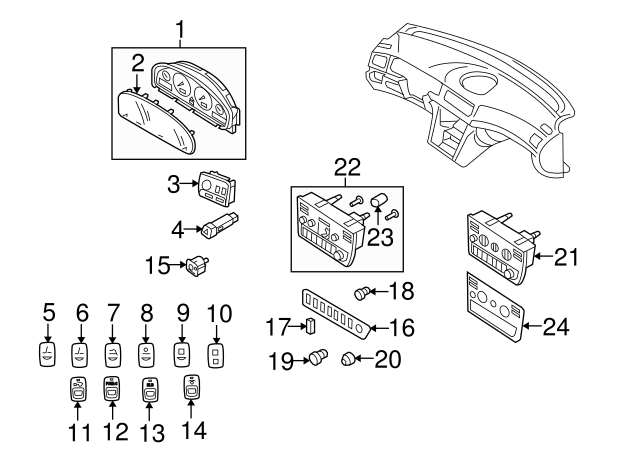 2002-2014 Volvo Cabin Air Temperature Sensor 8691666 | AutoNationParts.com