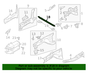 2020-2021 Volvo S60 Cross-Member 32207448 | TascaParts.com