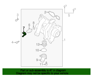 06H-121-142-C - Engine Coolant Temperature Sensor Clip 2009-2018 Audi ...