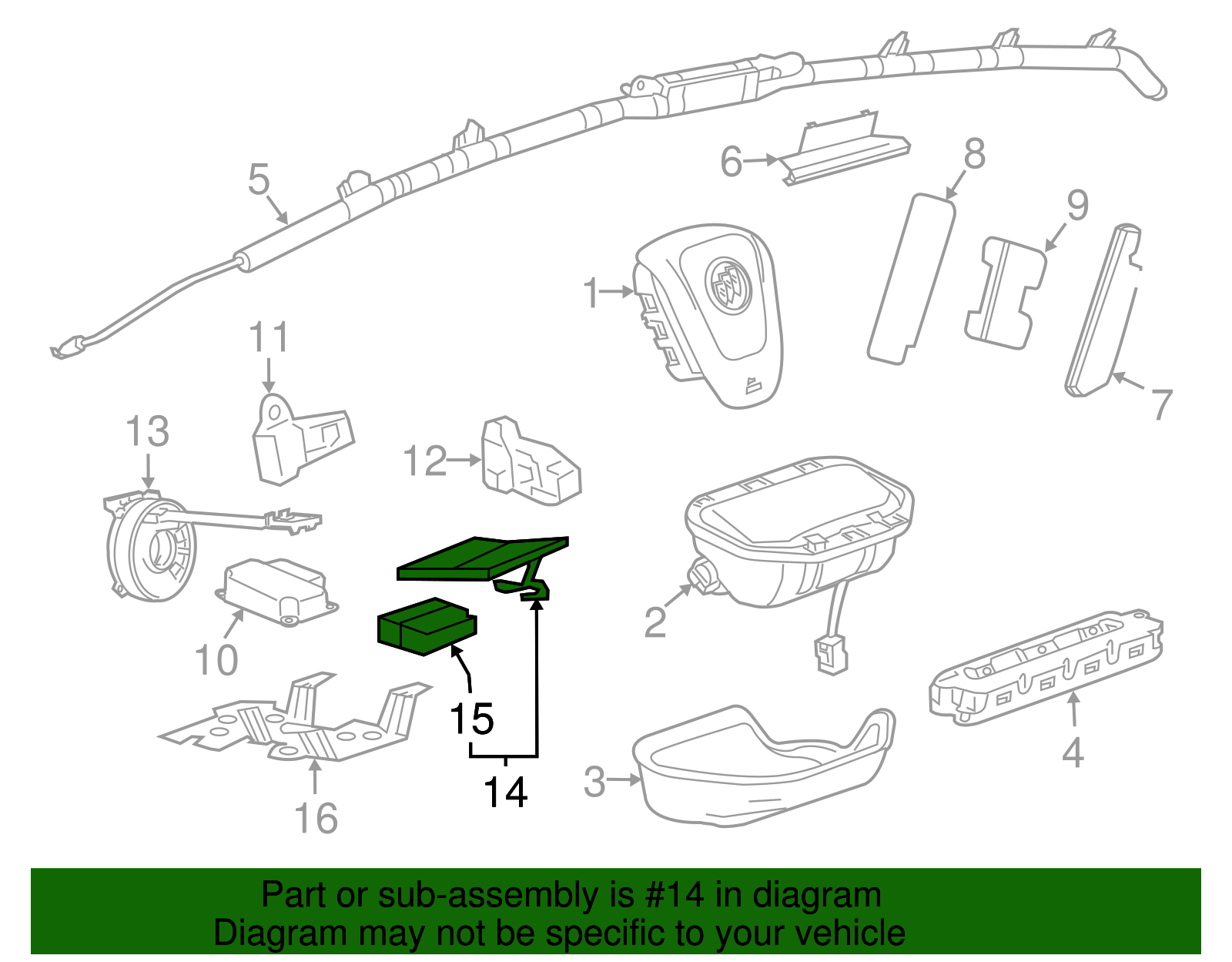23128245 - OEM GM Occupant Sensor | GMPartsCenter.net | GM Parts Center