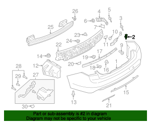 2013-2020 Ford Wheel Opening Molding Rivet -W714975-S300 | QuirkParts