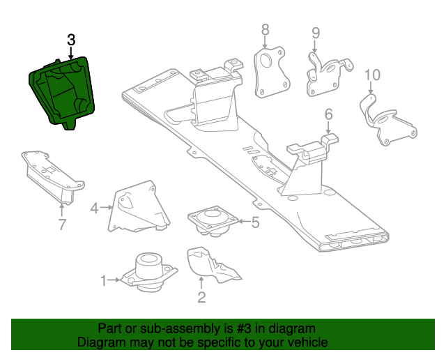 642-223-42-04 - Engine Mount Bracket 2012-2016 Mercedes-Benz ...