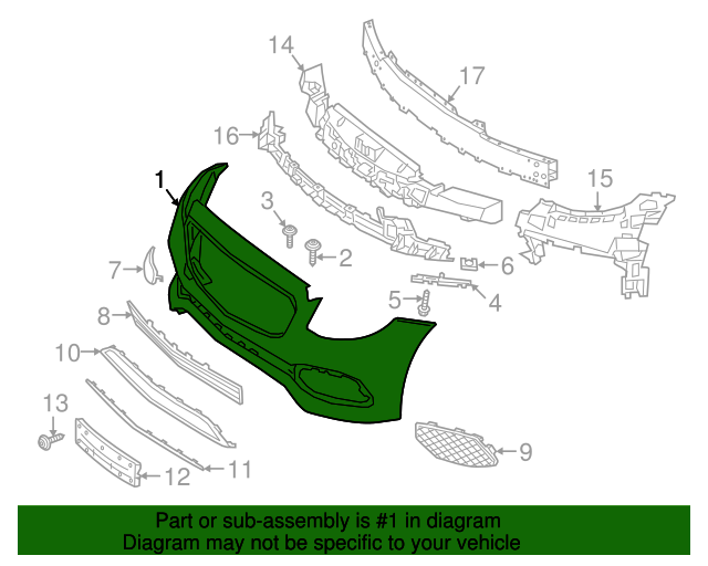Genuine OEM Bumper Cover | 238-885-56-00-9999 | Fits Select 2018-2020 ...