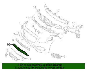 238-885-58-00 - Bumper Trim 2018-2020 Mercedes-Benz | AutoNationParts.com