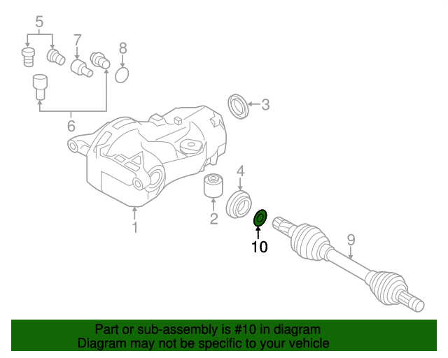 2007-2011 Volvo S80 Axle Assembly Snap Ring 31259359 | TascaParts.com