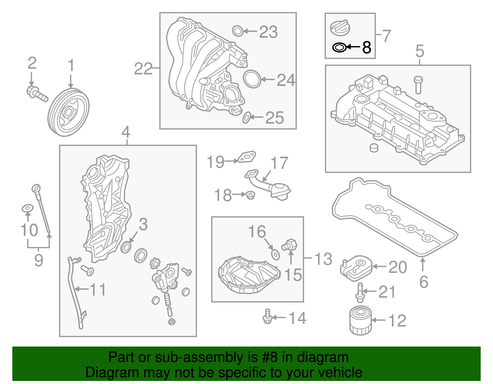 26502-22600 - Engine Oil Filler Cap O-Ring 2000-2024 Kia | Kia.Parts Store