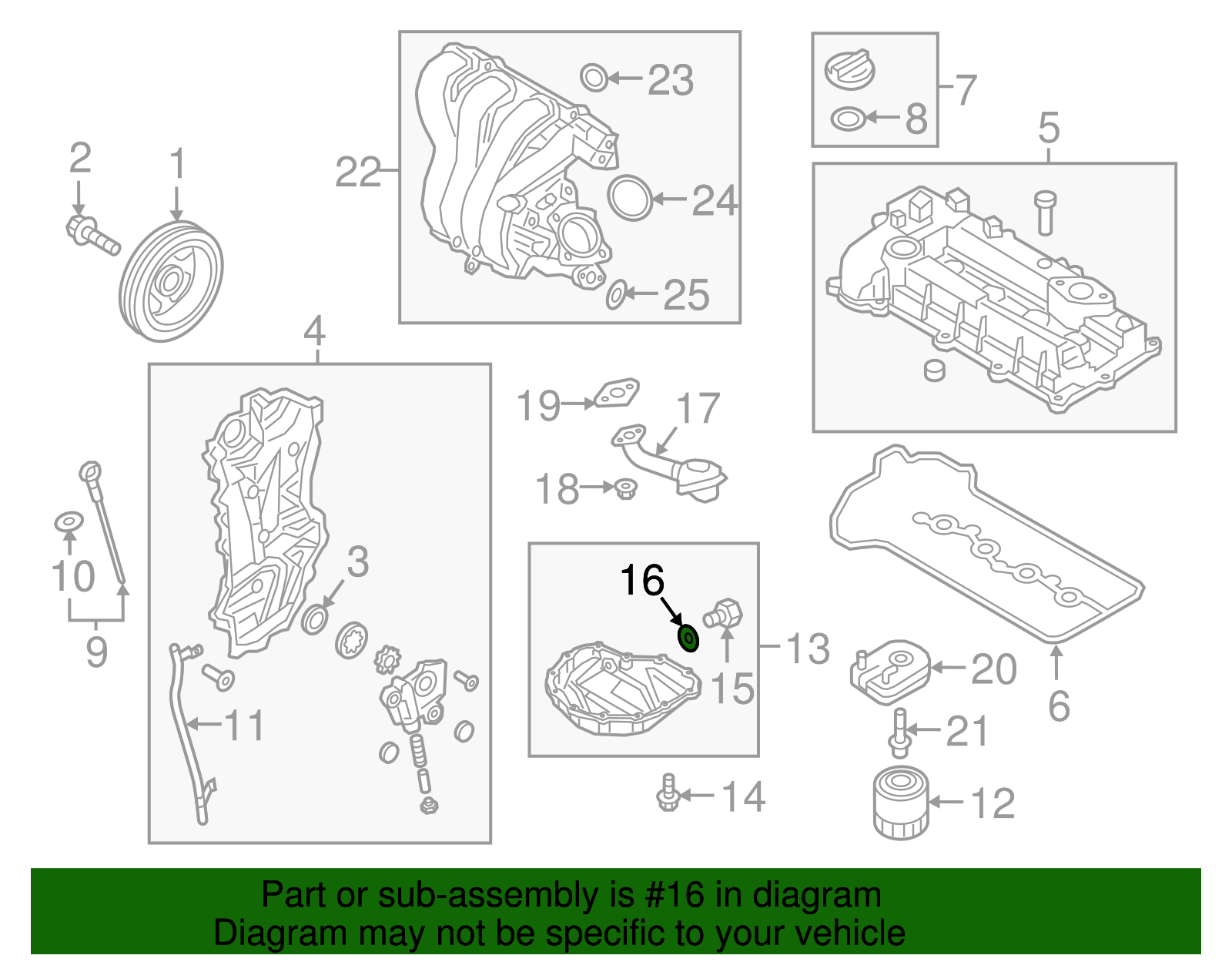 21513-23001 - Drain Plug Gasket 2001-2025 Kia | Kia.Parts Store