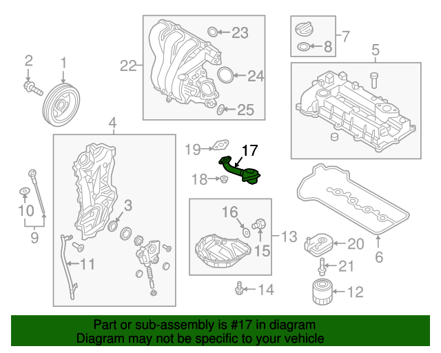 2010-2020 Kia Engine Oil Pump Pickup Tube And Screen 26250-2B030 ...