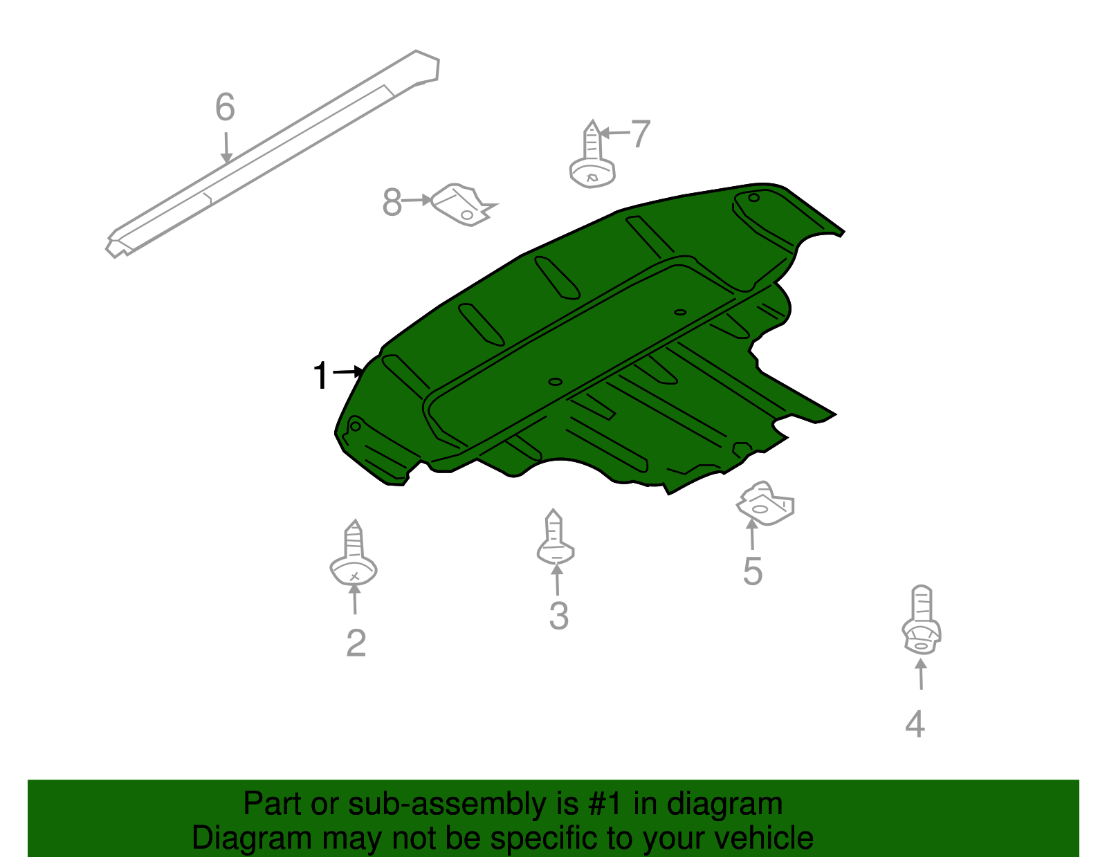 7L8-825-285-C - High-Quality Splash Shield for 2010-2015 Audi Q7 ...