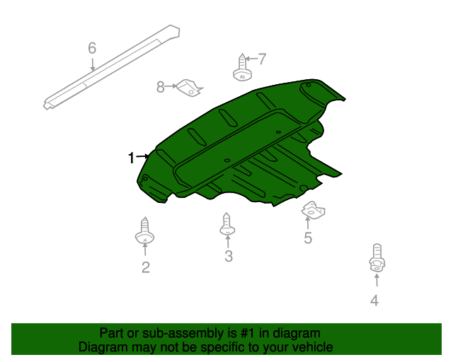 2010-2015 Audi Q7 Splash Shield 7L8-825-285-C | OEM Parts Online