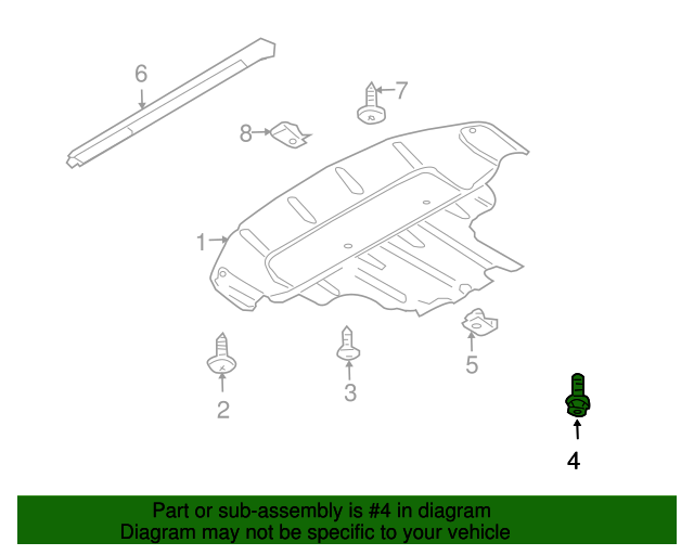 N-910-345-01 - Splash Shield Bolt 2007-2015 Audi Q7 | Audi Parts Store