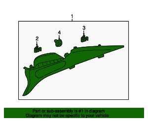 85860-D5000CGA - Quarter Pillar Trim 2016-2018 Kia Optima | Kia.Parts Store