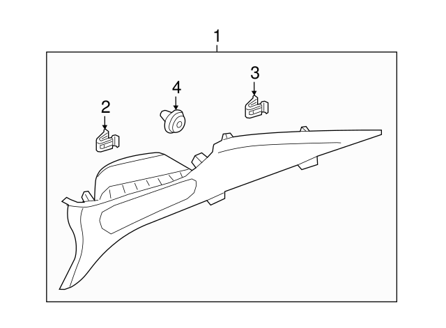 2016-2021 Kia Quarter Pillar Trim Front Clip 85859-3S500 Kia Parts ...