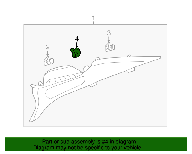 2010-2020 Kia Quarter Pillar Trim Retainer 85849-3L000 | TascaParts.com