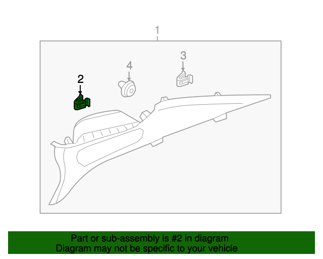 85859-3S500 - Quarter Pillar Trim Front Clip 2016-2023 Kia | Kia.Parts ...