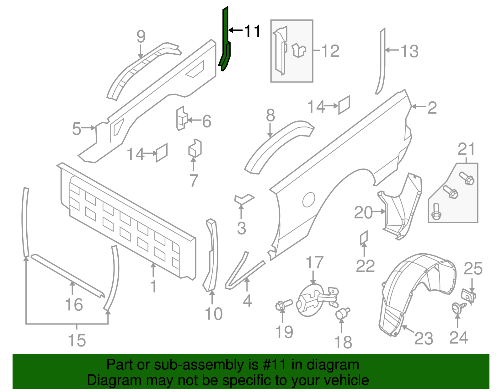 2013-2024 Ram Panel 68193228AA | Mopar Parts Canada
