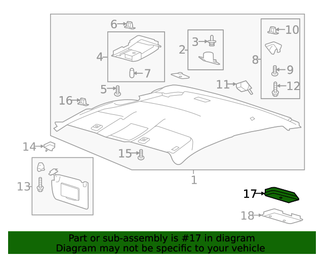 2019-2023 Ford Dome Lamp H1BZ-13776-B | QuirkParts