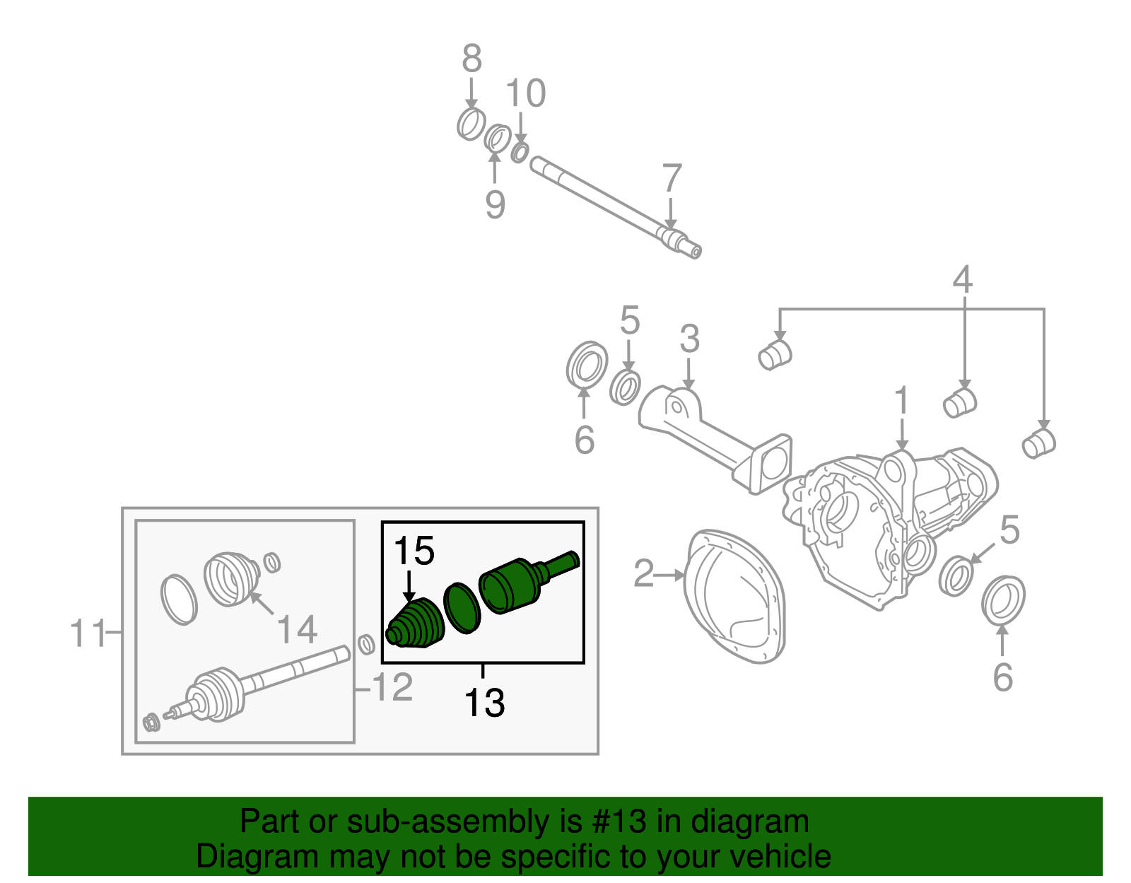 2007-2020 Ford Inner Cv Joint al1z3b414b | Retail Performance Auto Parts