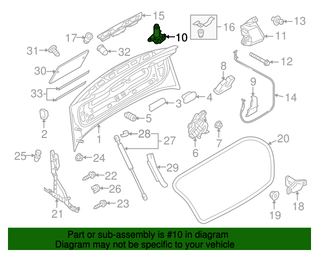 2010-2019 Audi Lock Cylinder 107-827-573-BF | OEM Parts Online