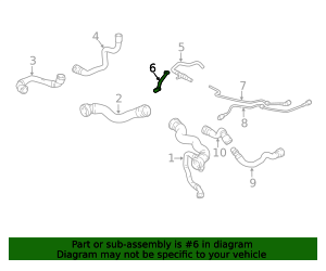 17128655326 - 2017-2022 BMW M760i xDrive Center Hose (17-12-8-655-326 ...
