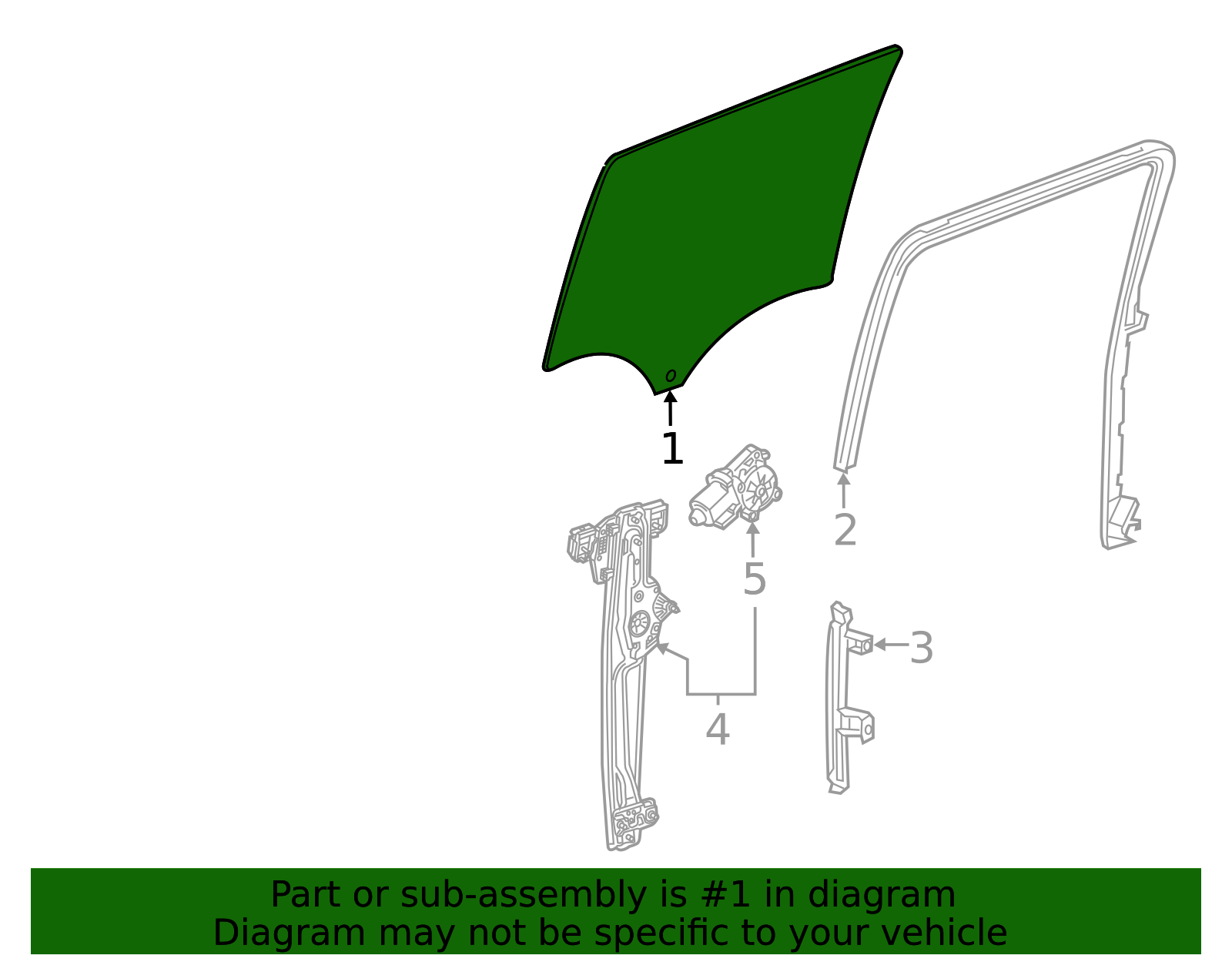 2020-2025 GM Rear Passenger Side Door Window 84560299 | OEM Parts Online