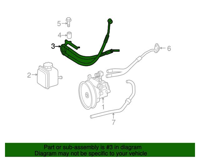 2007-2012 Mercedes-Benz Power Steering Pressure Hose 164-460-22-24 ...