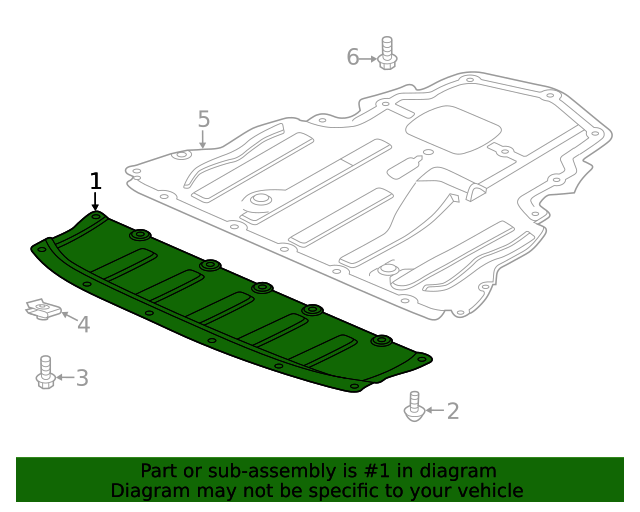 2019-2020 Infiniti QX50 Radiator Support Splash Shield 75892-5NA0A ...