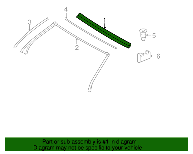 41327176130 - 2004-2010 BMW Header Panel (41-32-7-176-130) | BMW of ...