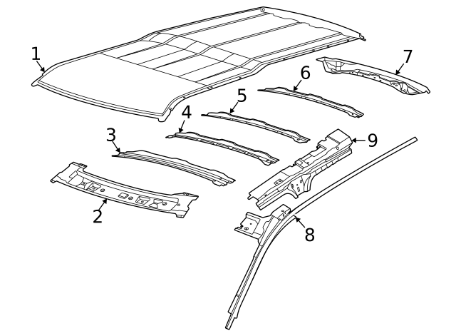 2021-2024 Ford Bronco Sport Rail Assembly - Roof - Side M1PZ-78513A08-A ...