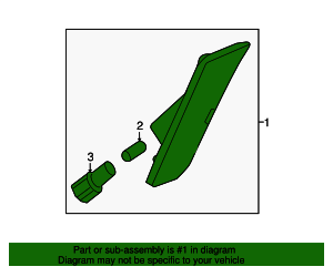 2013-2025 Cadillac Front Passenger Side Marker Lamp 22941174 GM ...