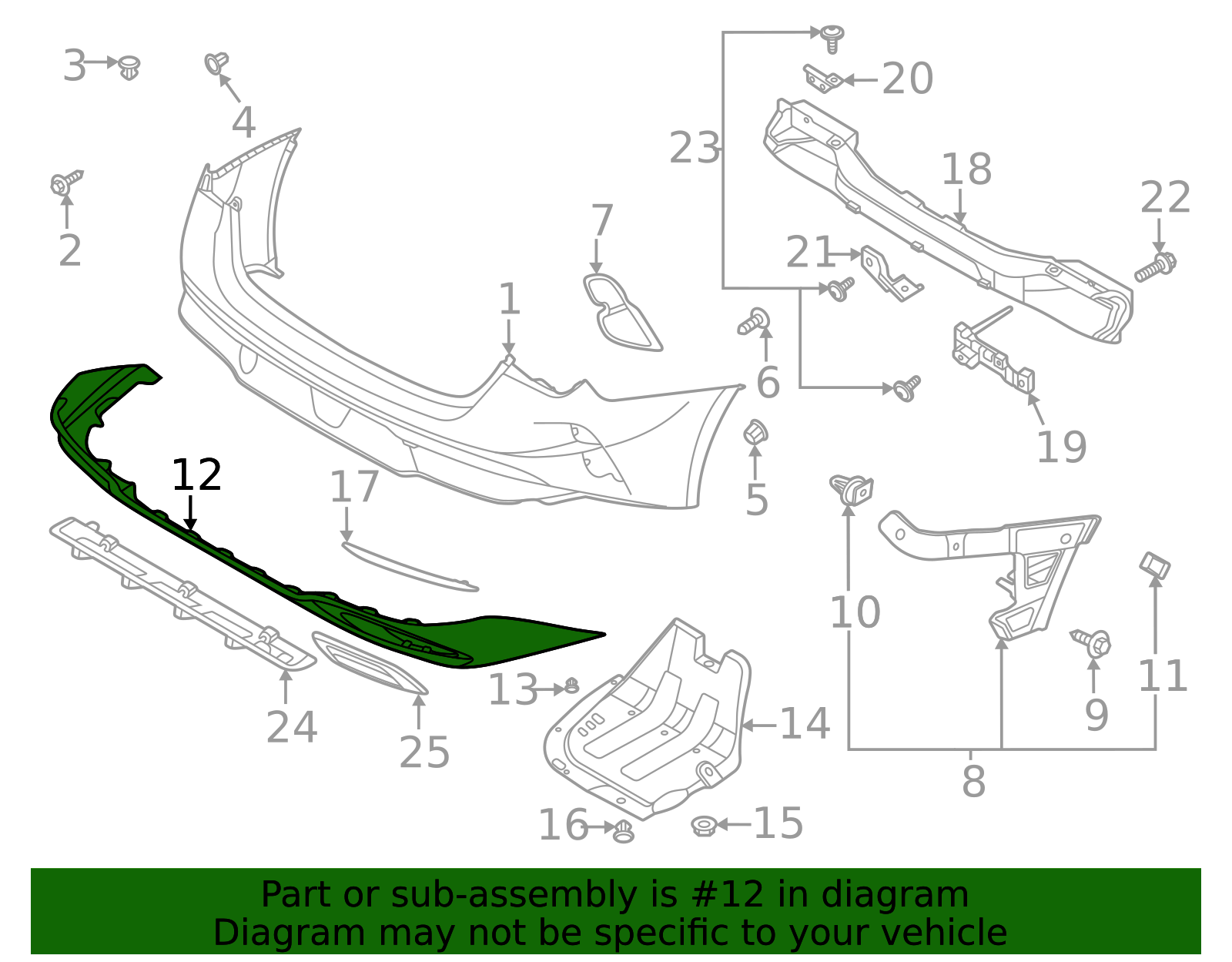 86612-L3400 - Lower Cover 2021-2024 Kia K5 | Kia Cheap Parts