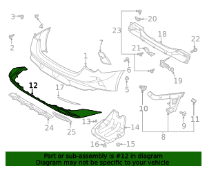 86612-L3400 - Lower Cover 2021-2024 Kia K5 | Kia.Parts Store