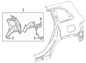 247-636-69-01 - Body C-Pillar Reinforcement 2020-2023 Mercedes-Benz ...