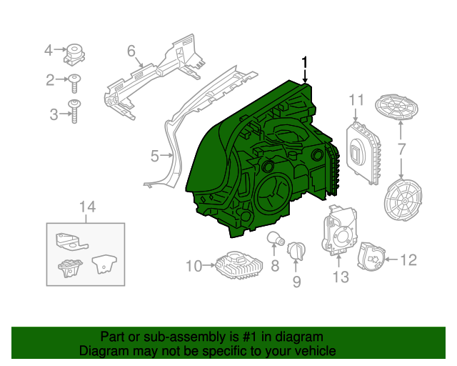 63117214959 - 2017-2020 BMW Headlamp Assembly (63-11-7-214-959) | BMW ...