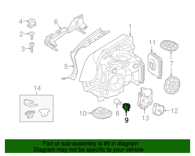 Genuine BMW 63-11-7-410-731 | Repair Bracket | FREE Shipping on Most ...