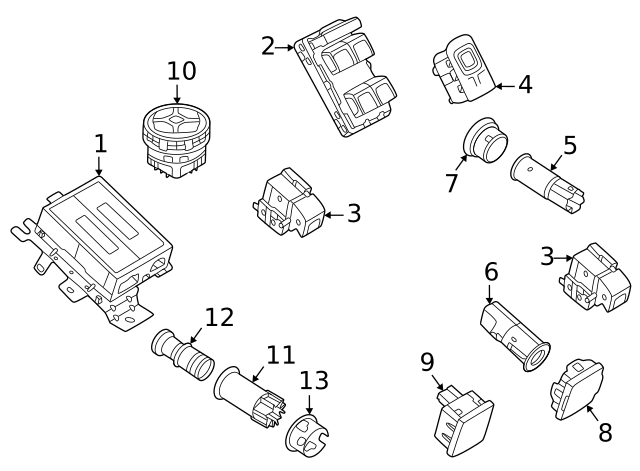 M2DZ-17B676-AA - Mirror Switch 2021-2024 Ford Bronco | AutoNation Parts