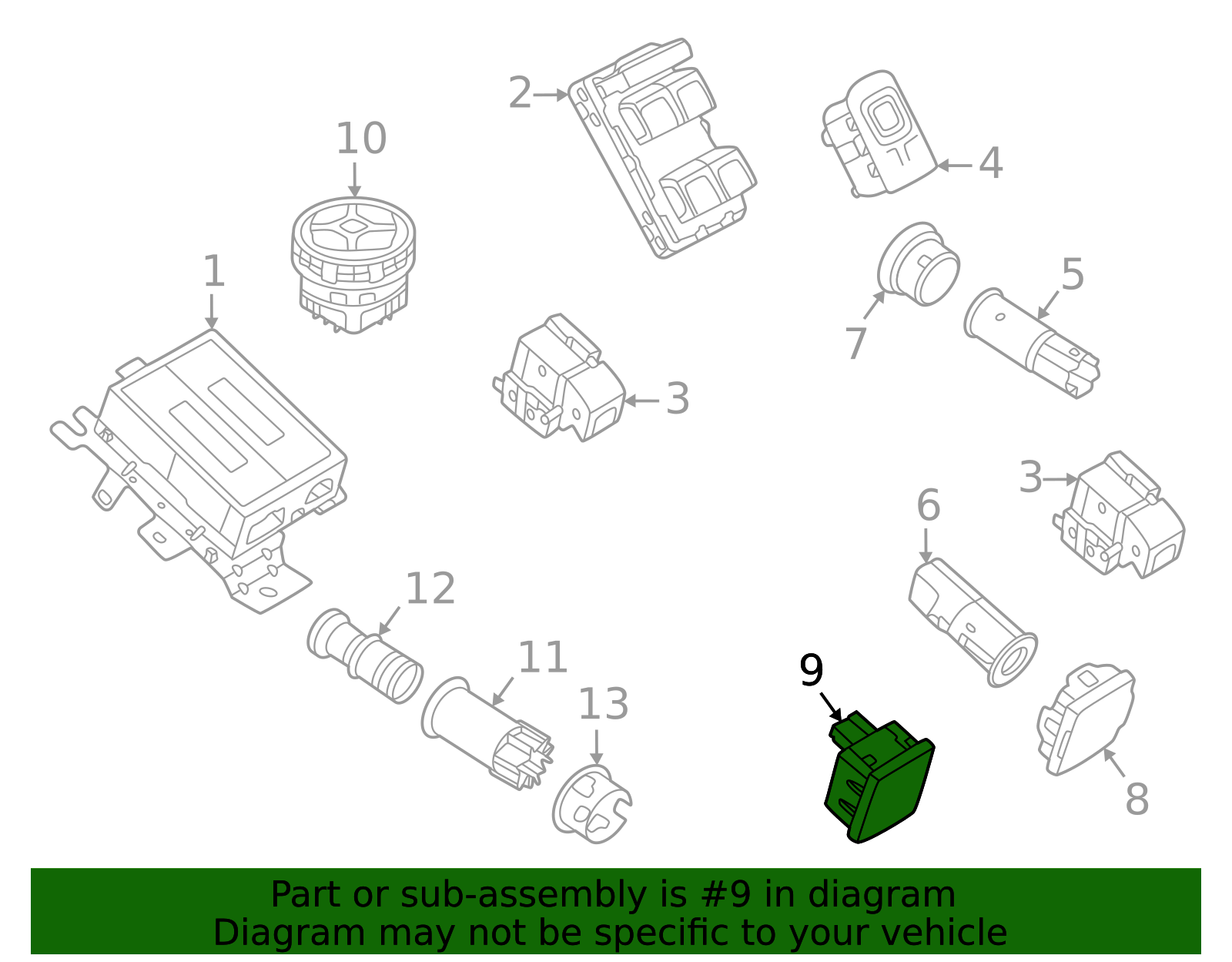 LK4Z-19N236-B - Auxiliary Outlet - 2021-2024 Ford | Lasco Auto Parts