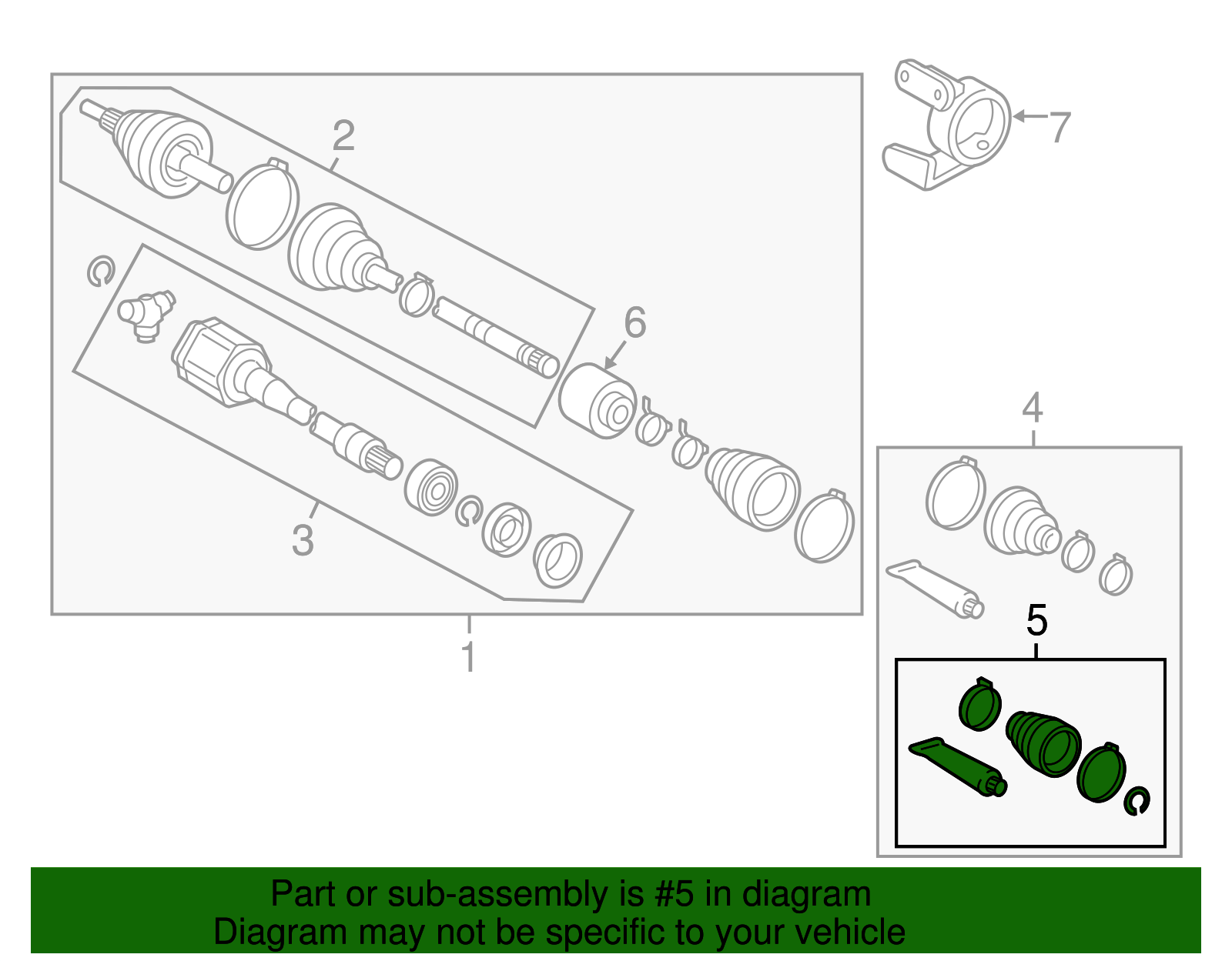 2007-2018 Toyota Cv Joint Boot Kit 04438-08130 | Ourisman Toyota Parts