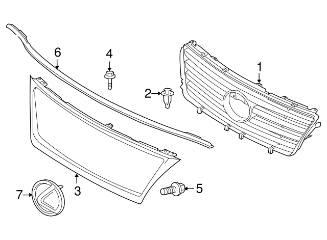 2010-2012 Lexus ES350 Grille Molding 53111-33350 | AutoNationParts.com
