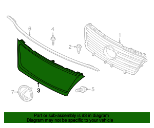 2010-2012 Lexus ES350 Molding 53111-33350 | OEM Parts Online