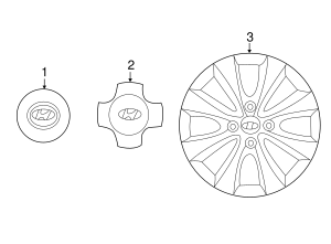 Genuine Wheel Cover for 2012-2014 Hyundai Accent | Part# 52960-1R000 ...