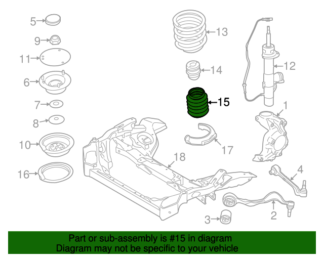 Genuine BMW 31-33-1-094-749 | Strut Dust Shield | FREE Shipping on Most ...